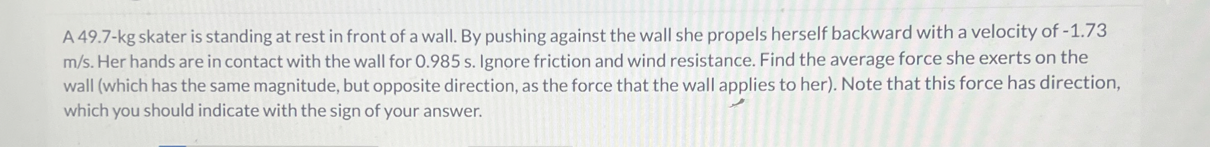 Solved A 49.7-kg skater is standing at rest in front of a | Chegg.com