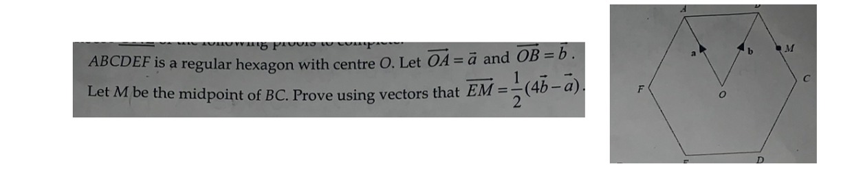 Solved ABCDEF is a regular hexagon with centre O. ﻿Let | Chegg.com
