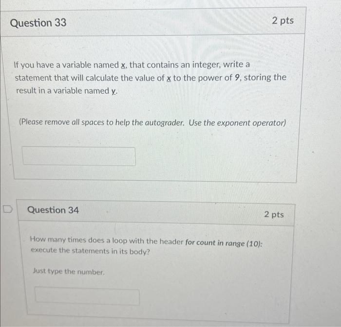 Solved If you have a variable named x, that contains an | Chegg.com