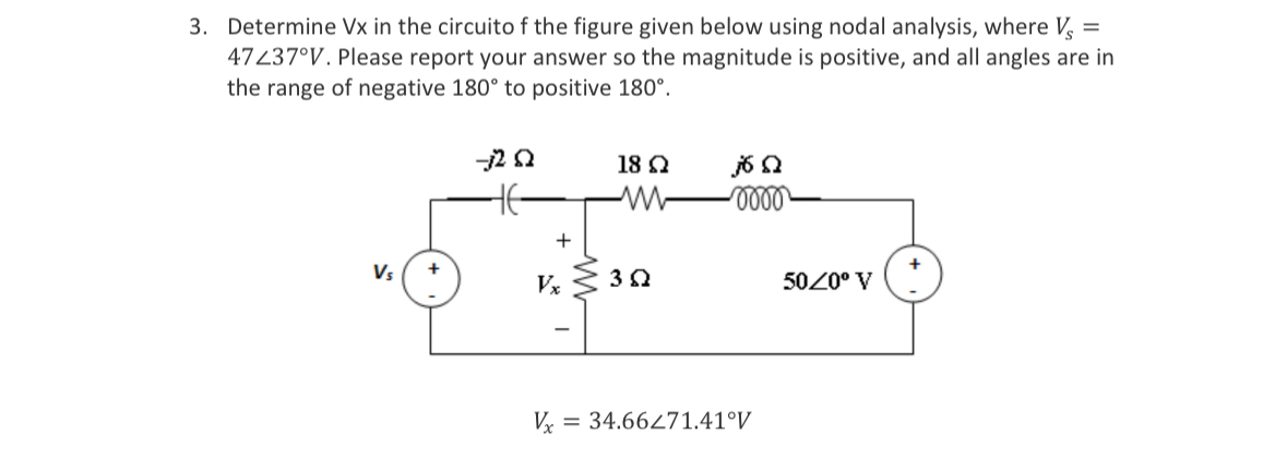 Solved Determine Vx in the circuito f the figure given below | Chegg.com Solved Determine Vx in the circuito f the figure given below | Chegg.com