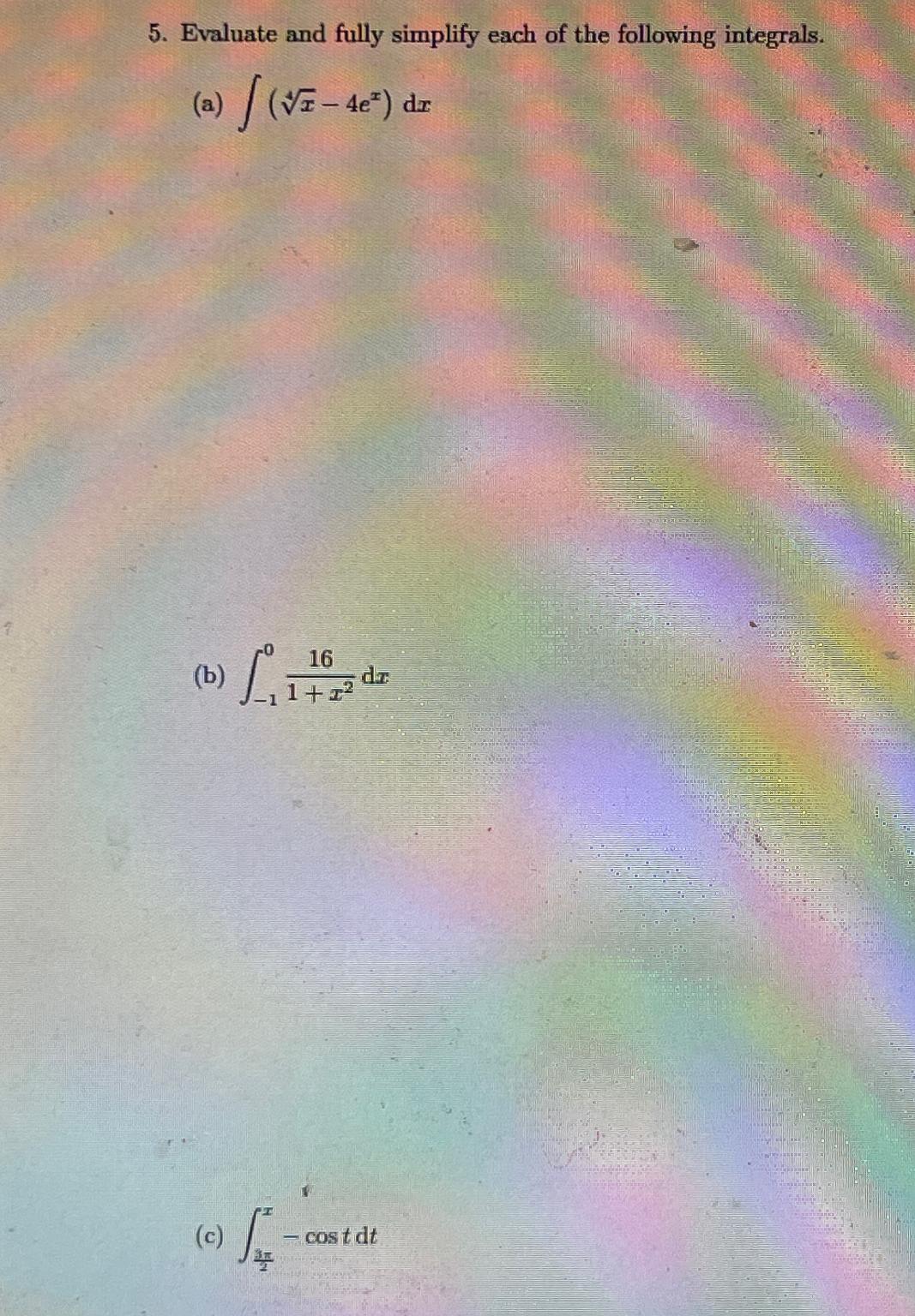 Solved Evaluate and fully simplify each of the following | Chegg.com