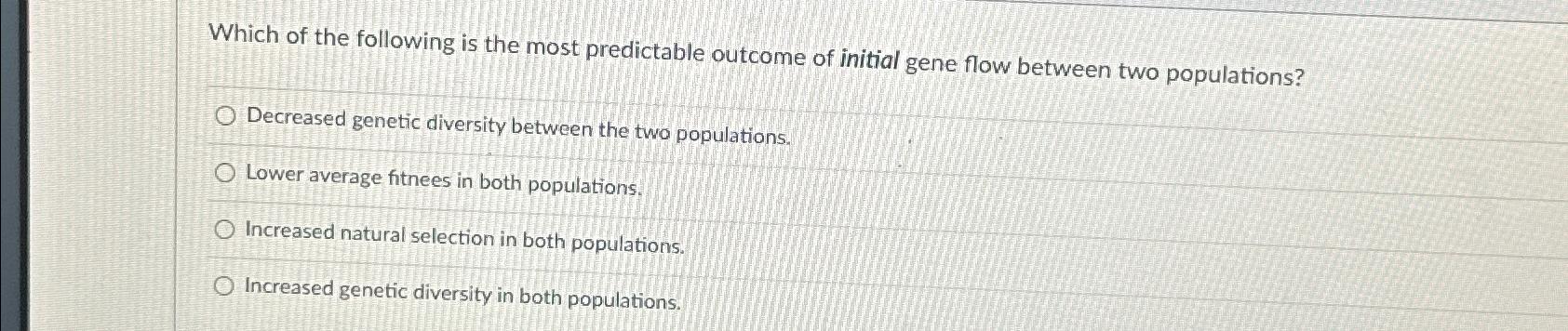 Solved Which of the following is the most predictable | Chegg.com