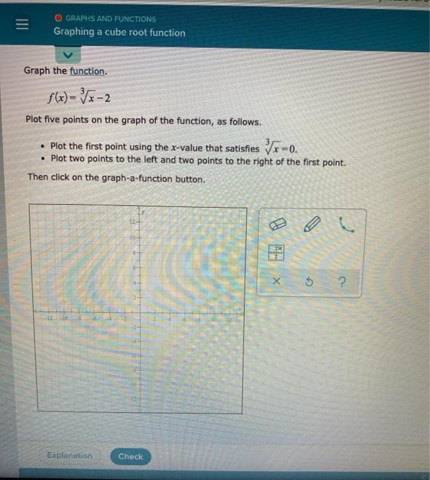 Solved GRAPHS AND FUNCTIONS Graphing a cube root function | Chegg.com