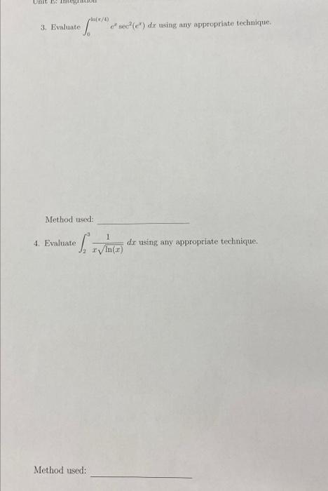 Solved 3. Evaluate ∫0b(x/4)e2sec2(c2)dx using any | Chegg.com
