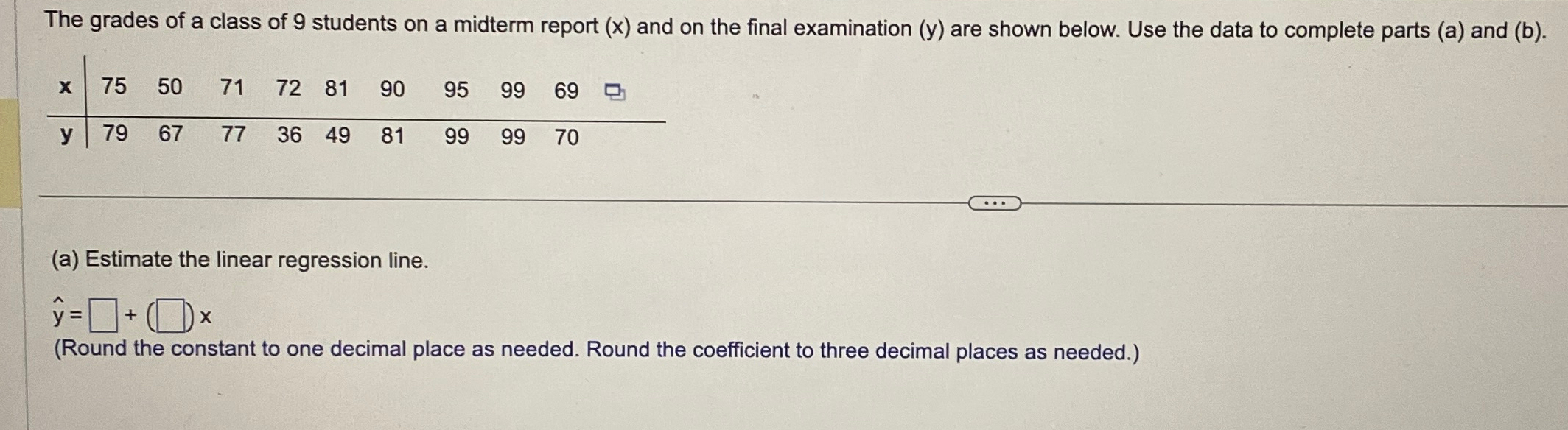 Solved The grades of a class of 9 ﻿students on a midterm | Chegg.com