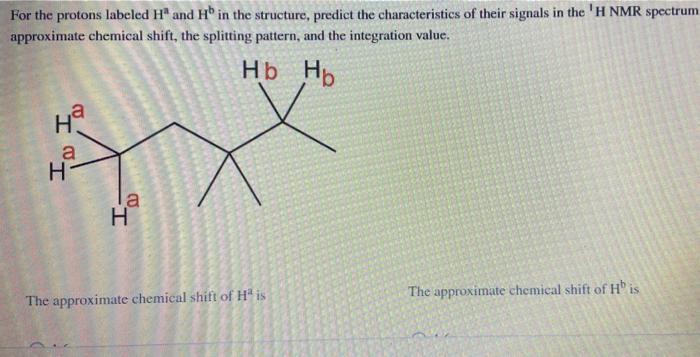 Solved For the protons labeled H" and " in the structure, | Chegg.com