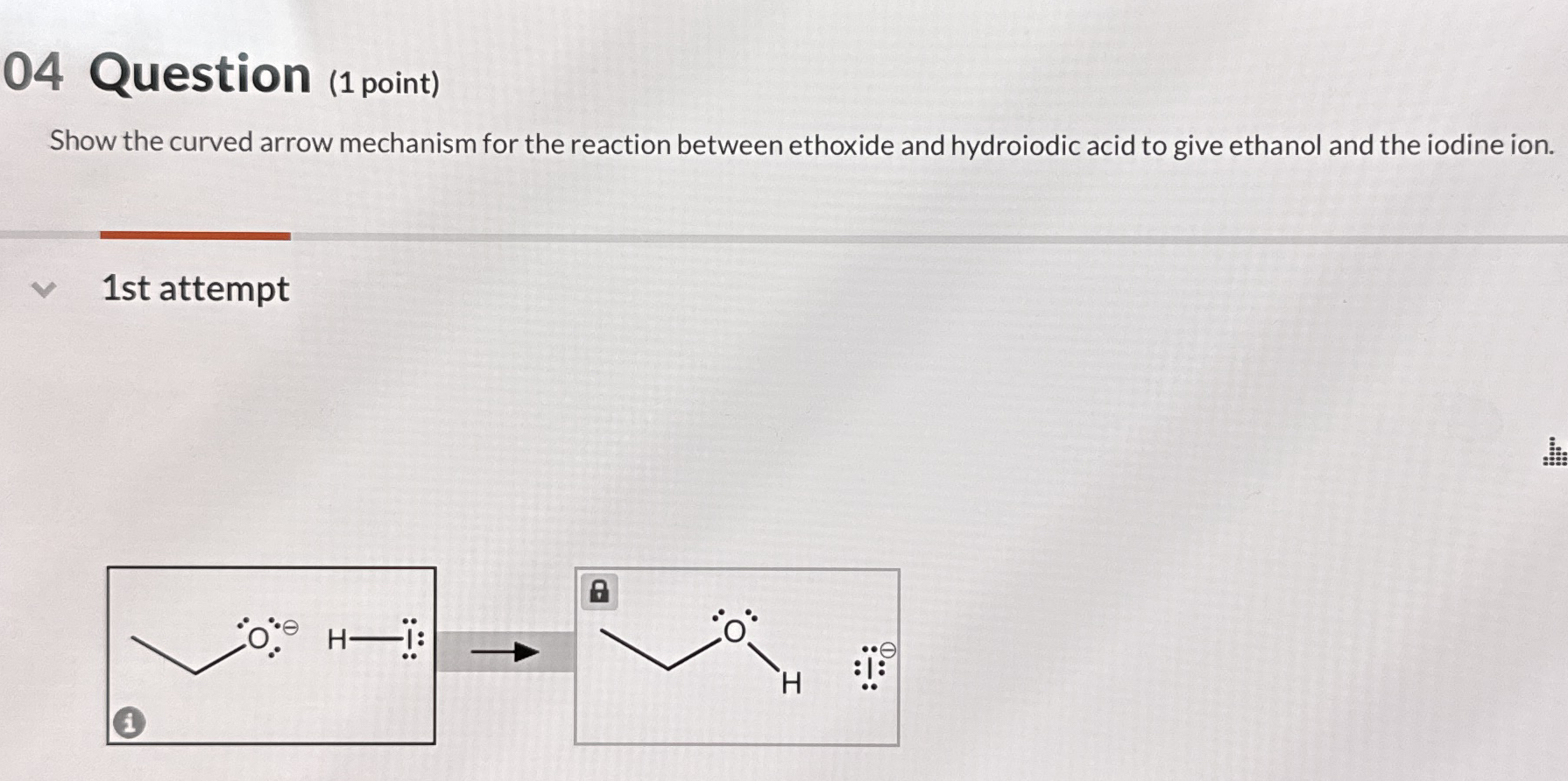 Solved 04 ﻿Question (1 ﻿point)Show the curved arrow | Chegg.com