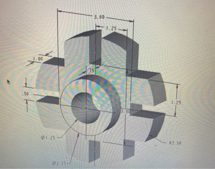 Solved how do you draw this on autocad in a 3 standard view | Chegg.com