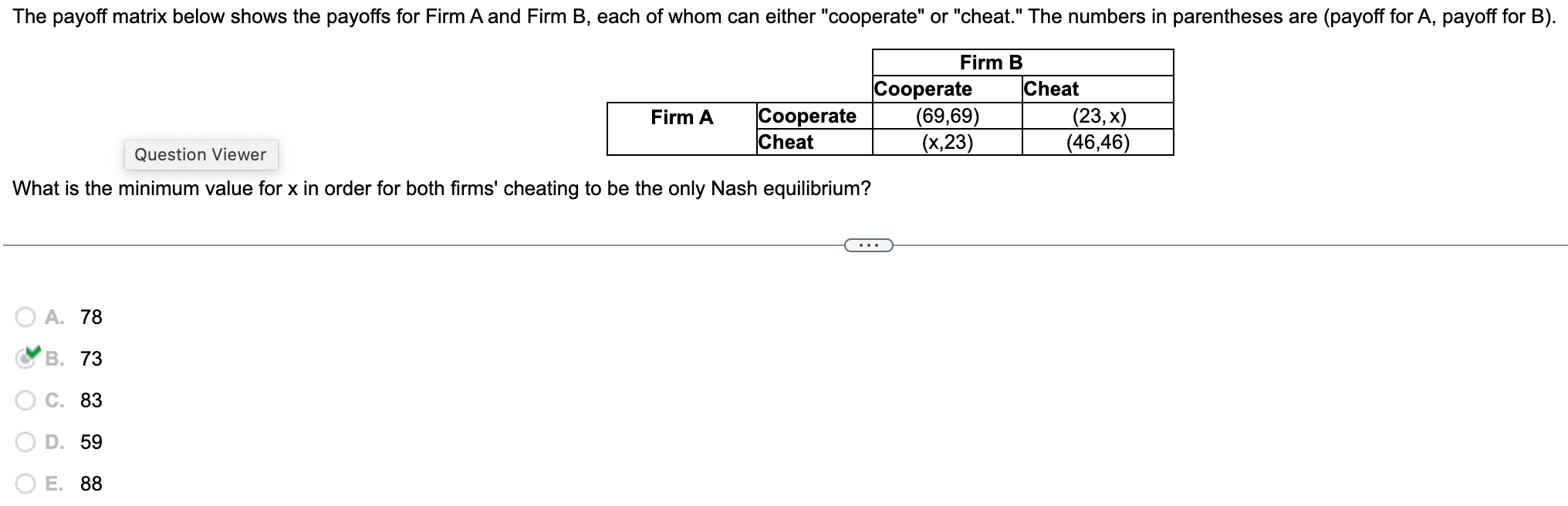 Solved Can you please explain?The payoff matrix below shows | Chegg.com