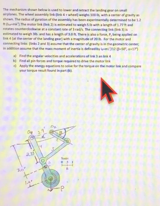 Solved The mechanism shown below is used to lower and | Chegg.com
