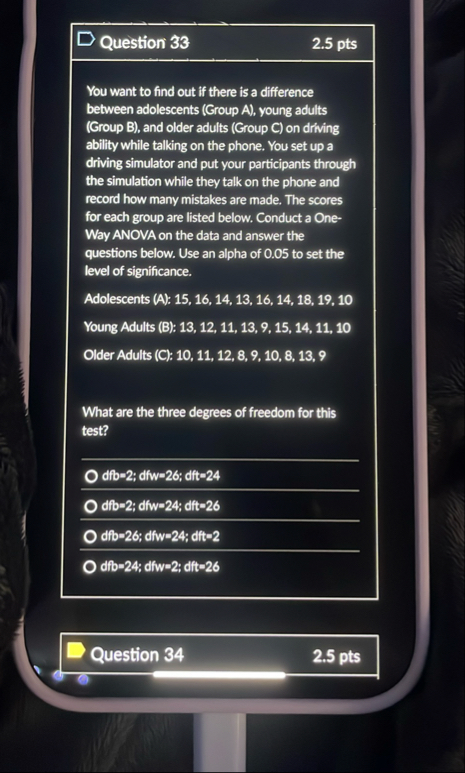 Solved Question 332.5 ﻿ptsYou want to find out if there is a | Chegg.com