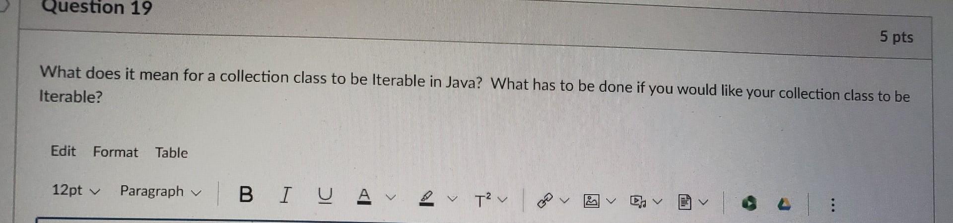 Solved What does it mean for a collection class to be | Chegg.com