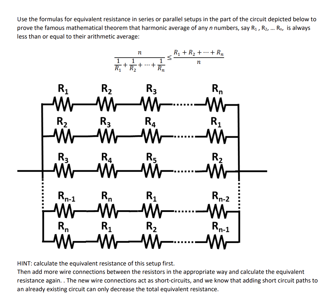 Solved Use the formulas for equivalent resistance in series | Chegg.com
