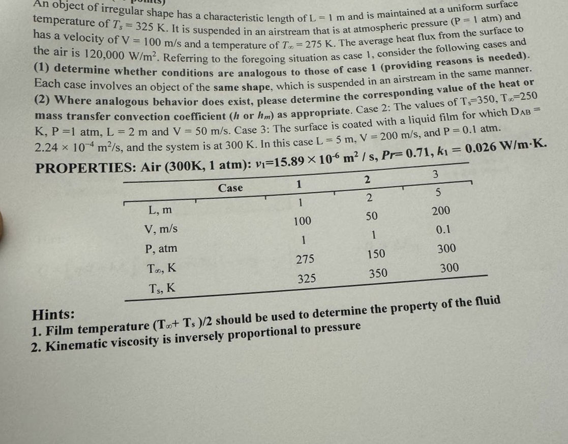 Solved An object of irregular shape has a characteristic | Chegg.com