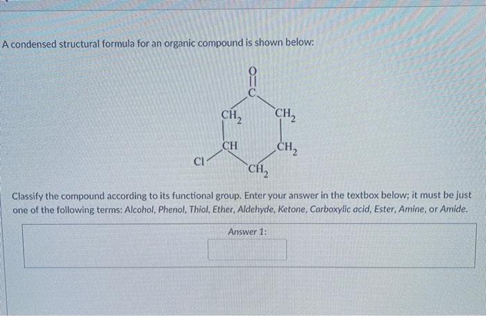 Solved Consider the following condensed structural formula | Chegg.com