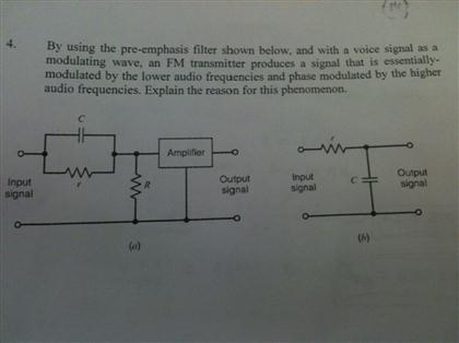 By using the pre-emphasis filter shown below, and | Chegg.com