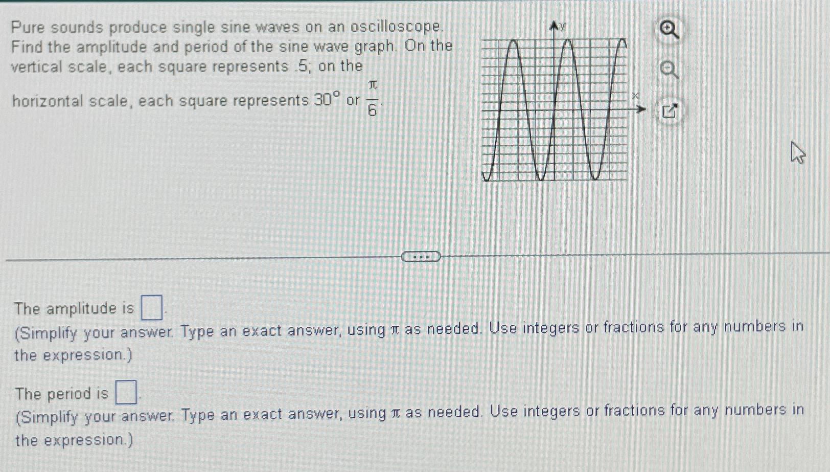 Solved Pure sounds produce single sine waves on an | Chegg.com