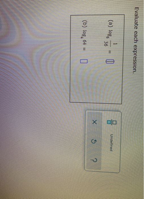 Solved Evaluate each expression. (a) 1086 36 Undefined HILL | Chegg.com