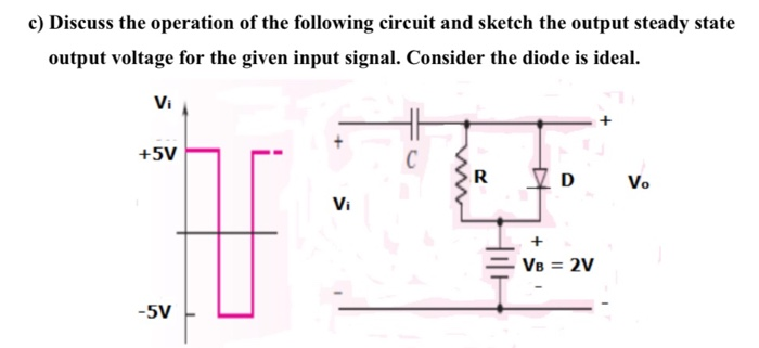 Solved c) Discuss the operation of the following circuit and | Chegg.com