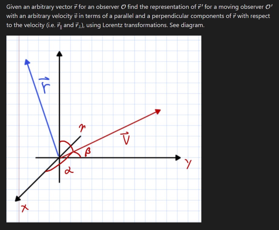 Solved Given an arbitrary vector $\vec{r}$ for an observer | Chegg.com