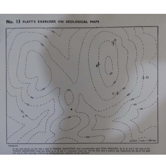 Solved No. 13 PLATT'S EXERCISES ON GEOLOGICAL MAPS 22 SCALE: | Chegg.com