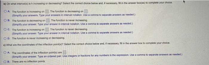 Solved For the following function, a) give the coordinates | Chegg.com