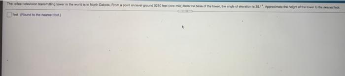 Solved The totes lesion transmitting tower the world is in | Chegg.com