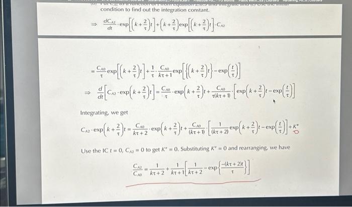 Solved Example 2.6: Two CSTRs in Series - First-Order | Chegg.com