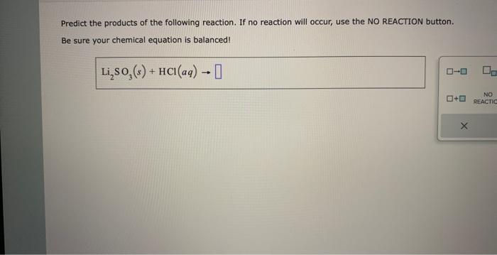 Solved Predict The Products Of The Following Reaction If No
