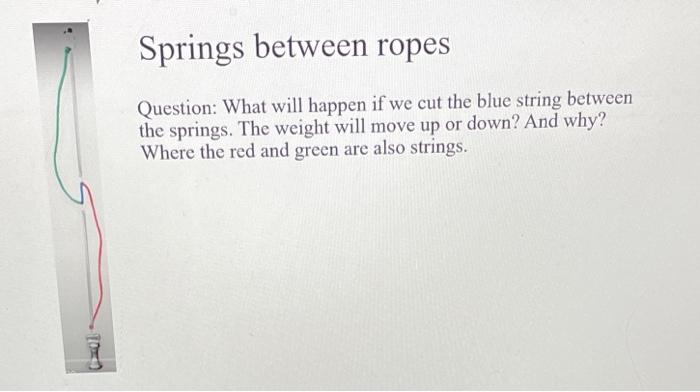 Springs between ropes Question: What will happen if | Chegg.com