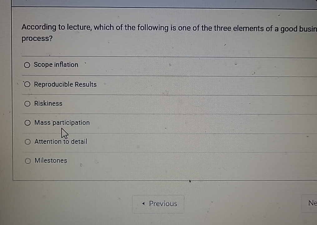 Solved According to lecture, which of the following is one | Chegg.com