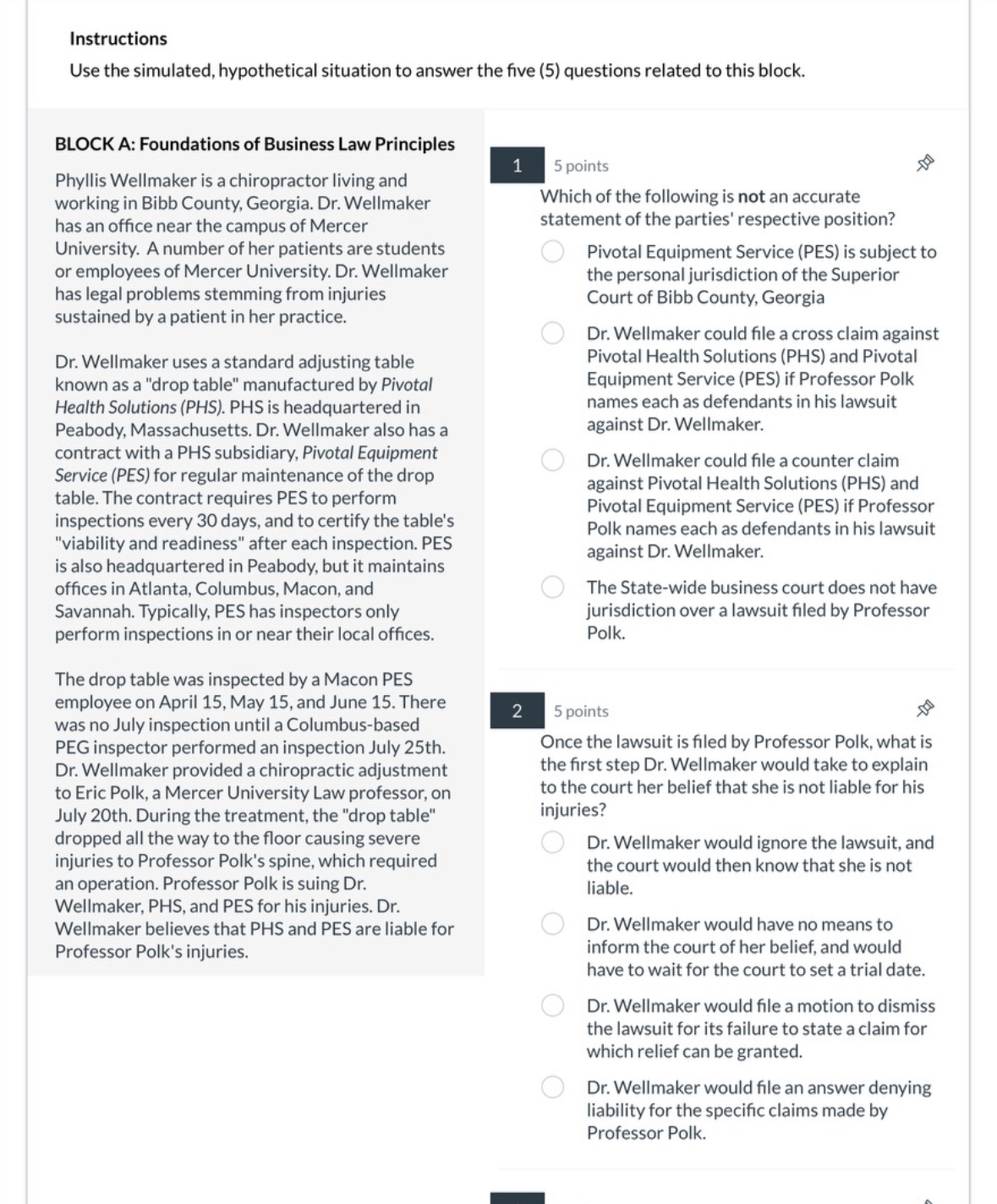Solved InstructionsUse the simulated, hypothetical situation | Chegg.com