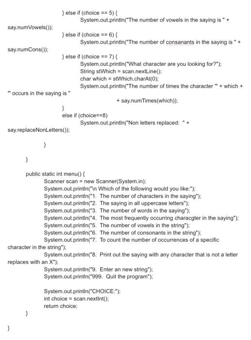 Solved Finish the class named FamousSaying with a single | Chegg.com