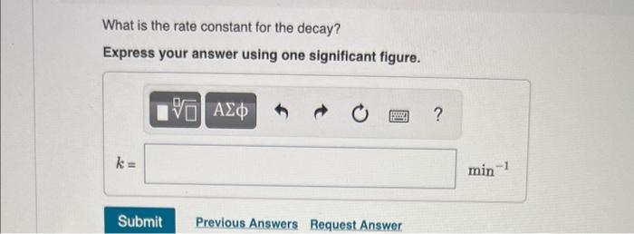 Solved The accompanying graph illustrates the decay of | Chegg.com