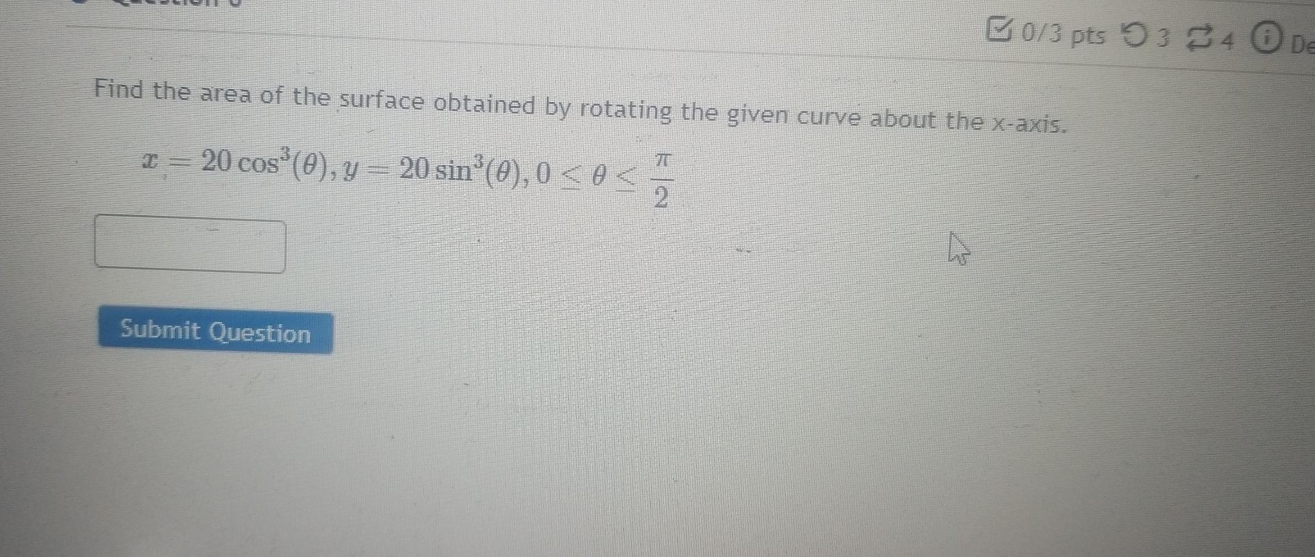Solved Find the arclength of the curve x=2cos(3t),y=2sin(3t) | Chegg.com