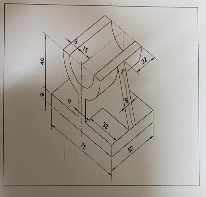 Solved draw the necessary views for the below isometric | Chegg.com