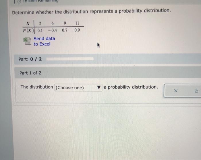 Solved Determine whether the distribution represents a | Chegg.com