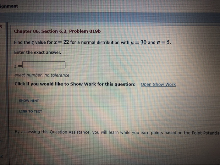 Solved ignment Chapter 06, Section 6.2, Problem 019b Find | Chegg.com