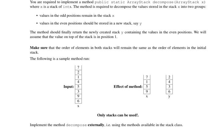 Solved You are required to implement a method public static | Chegg.com