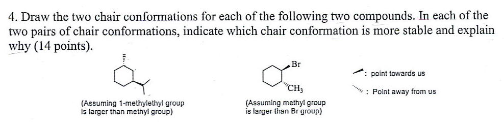 Solved Draw the two chair conformations for each of the | Chegg.com