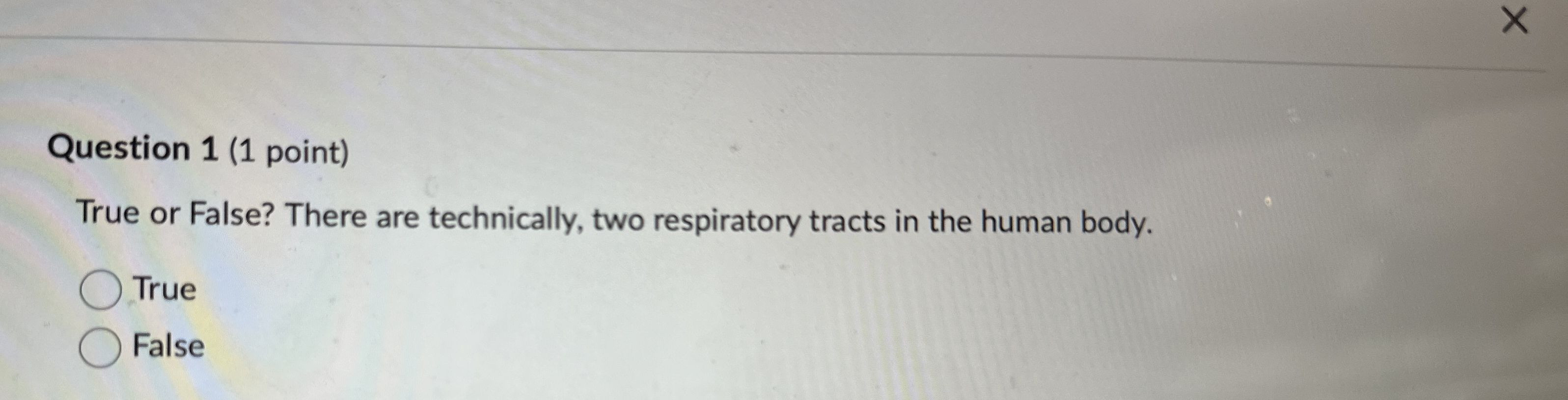 Solved Question 1 (1 ﻿point)True or False? There are | Chegg.com