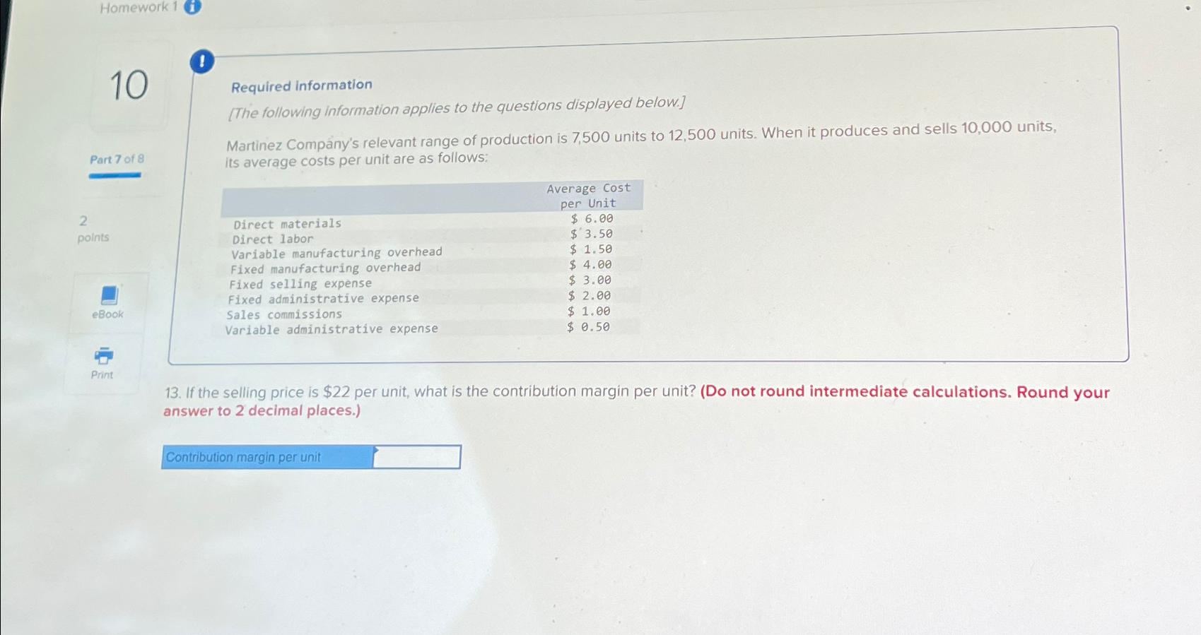 Solved Homework 1 ﻿iPart 7 ﻿of 82 ﻿pointsE | Chegg.com