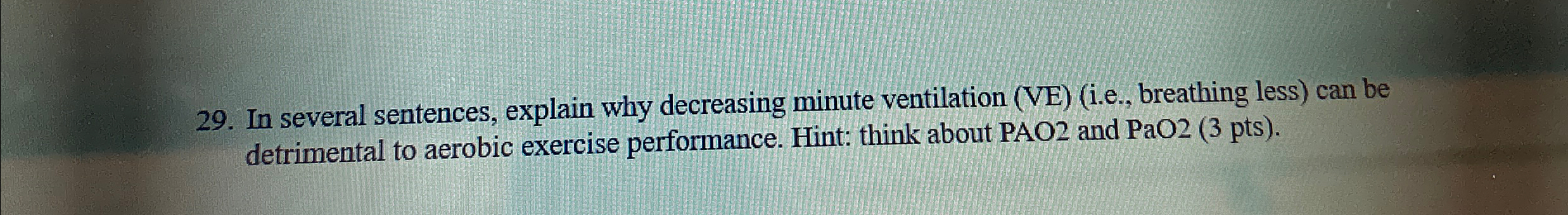 Solved In several sentences, explain why decreasing minute | Chegg.com