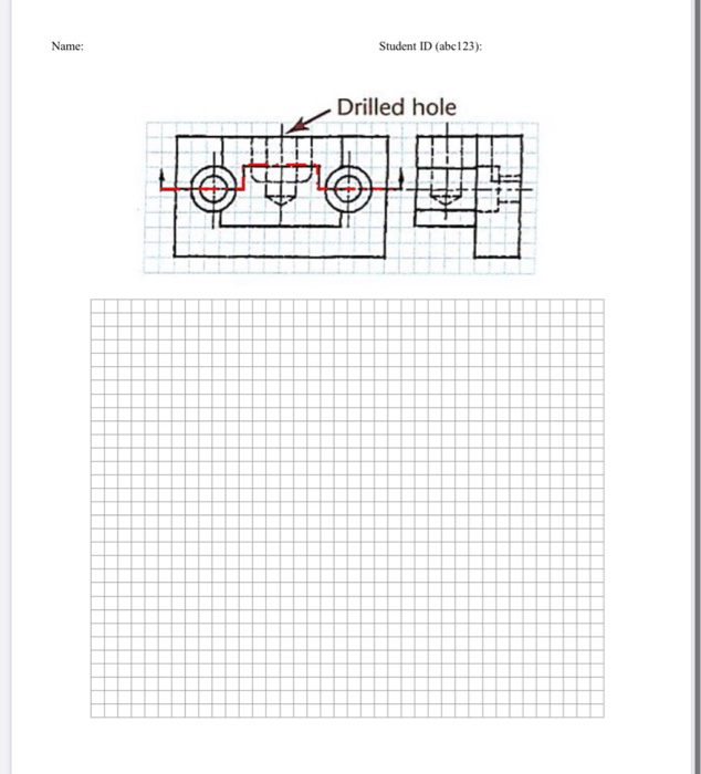 Solved Redraw two given views and draw the section in proper | Chegg.com
