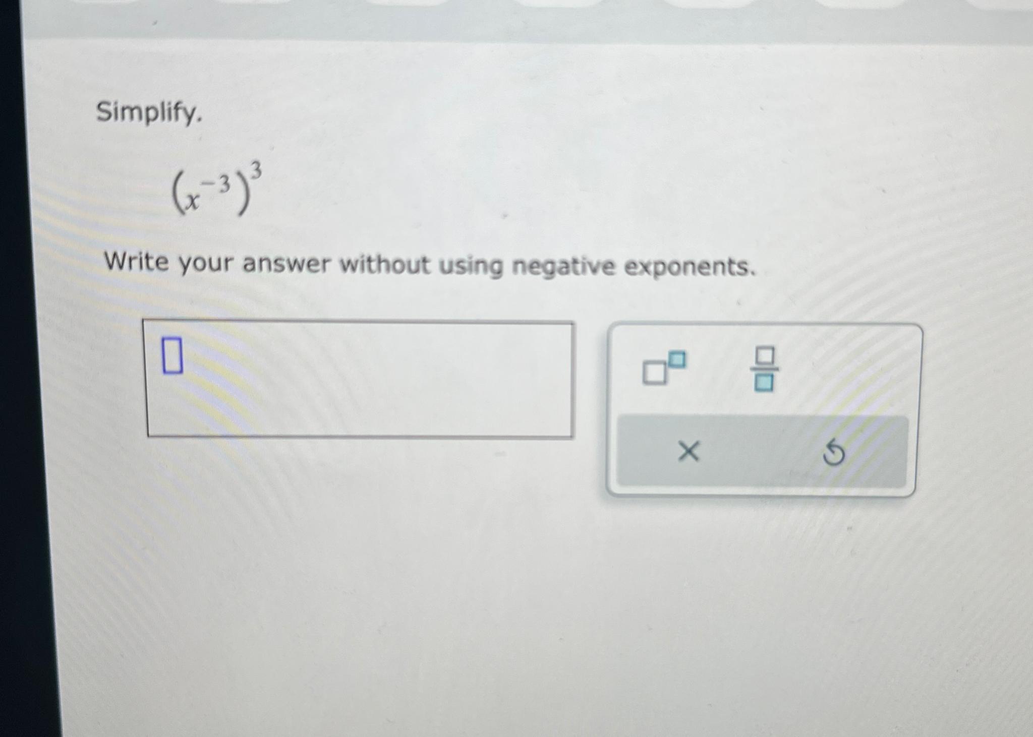 Solved Simplify.(x-3)3Write your answer without using | Chegg.com