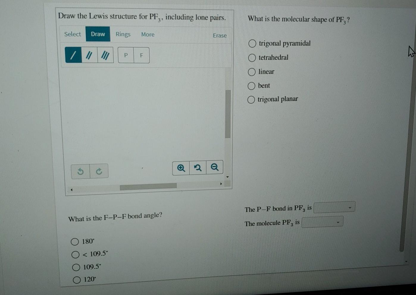 Solved Draw the Lewis structure for PF,, including lone | Chegg.com