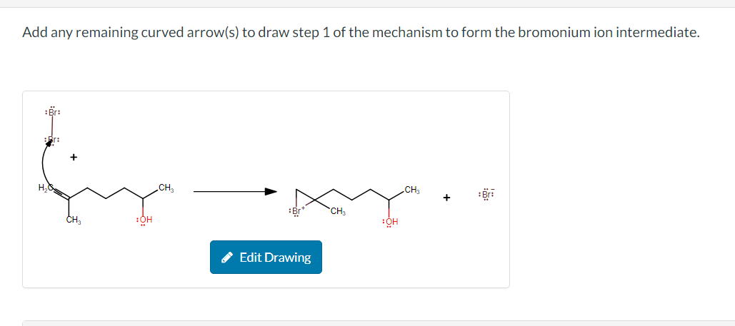 Solved Add any remaining curved arrow(s) ﻿to draw step 1 ﻿of | Chegg.com
