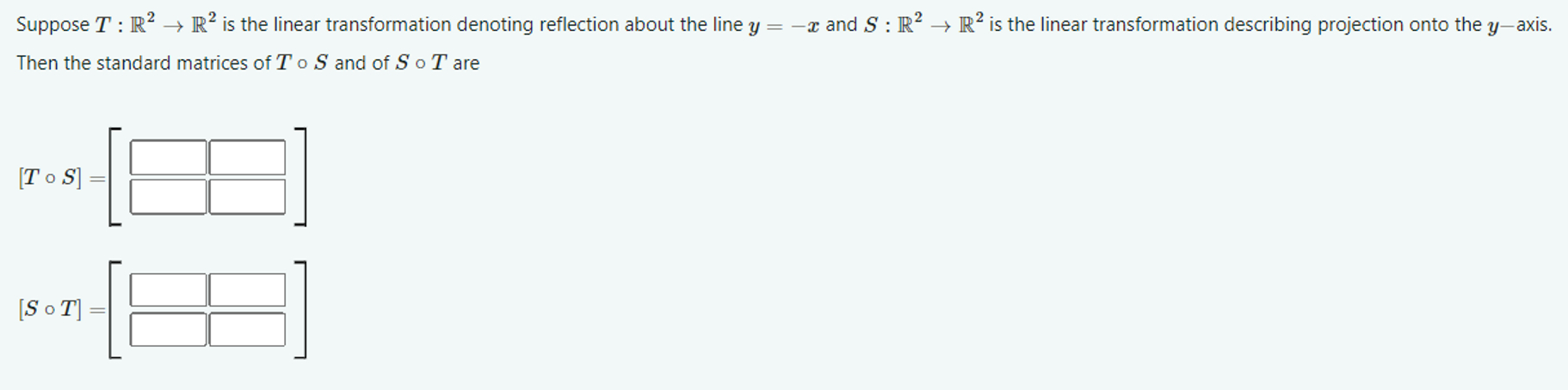 Solved Suppose T:R2→R2 ﻿is the linear transformation | Chegg.com