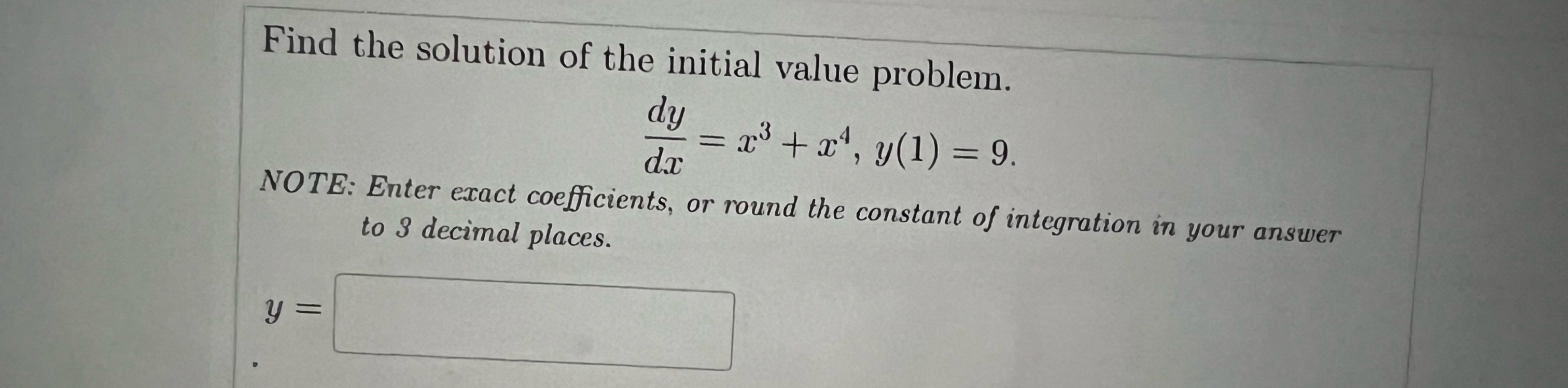 Solved Find the solution of the initial value | Chegg.com