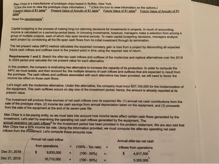 Solved how do i get the annual net cash inflow from | Chegg.com